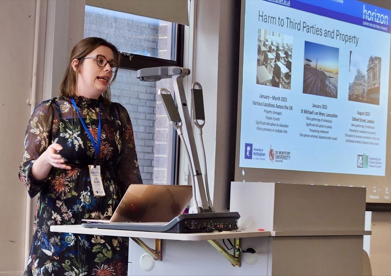 Ellie Colegate presents at BILETA2024 : Horizon CDT